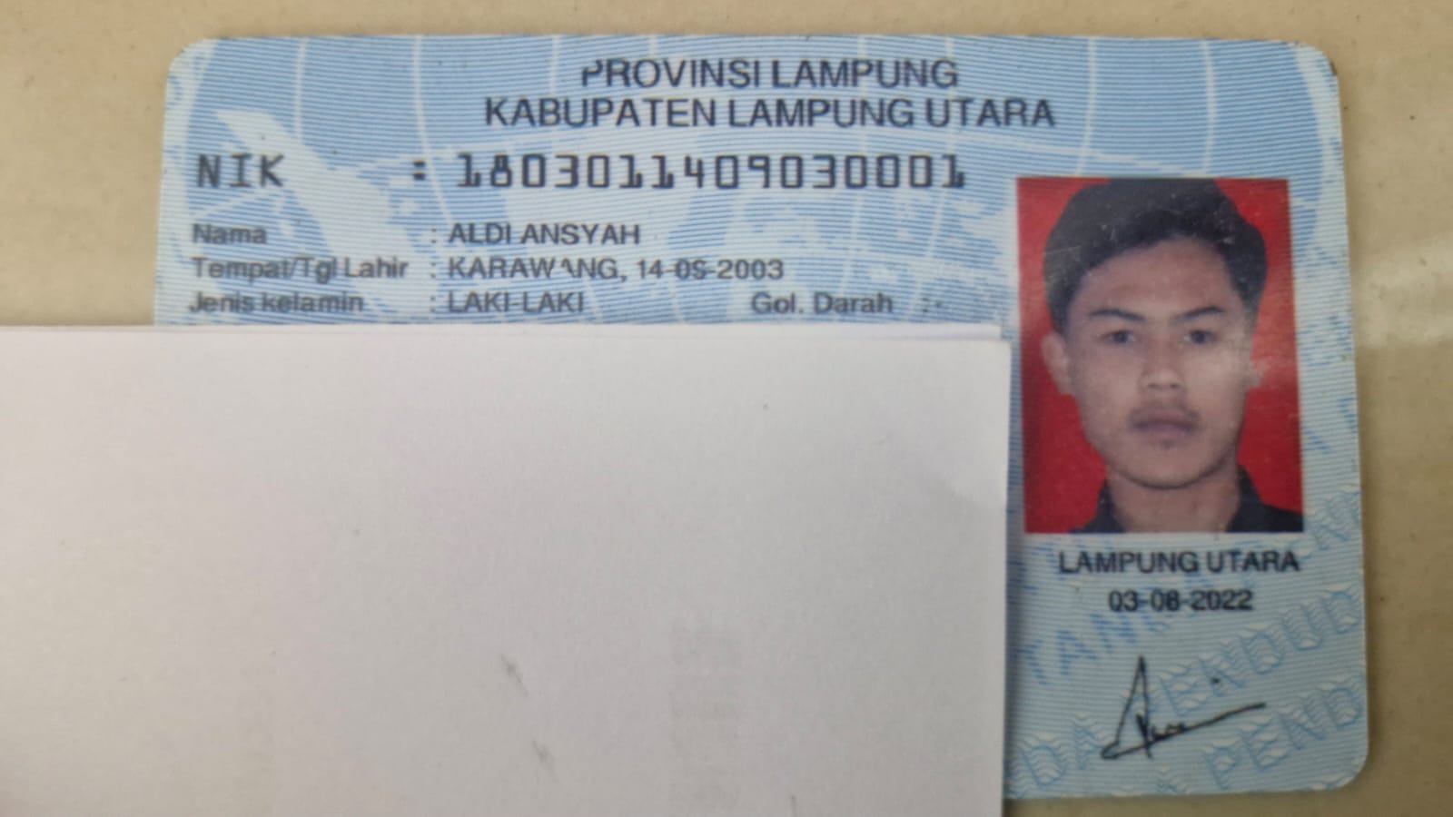 No. KTP: 1803011409030001